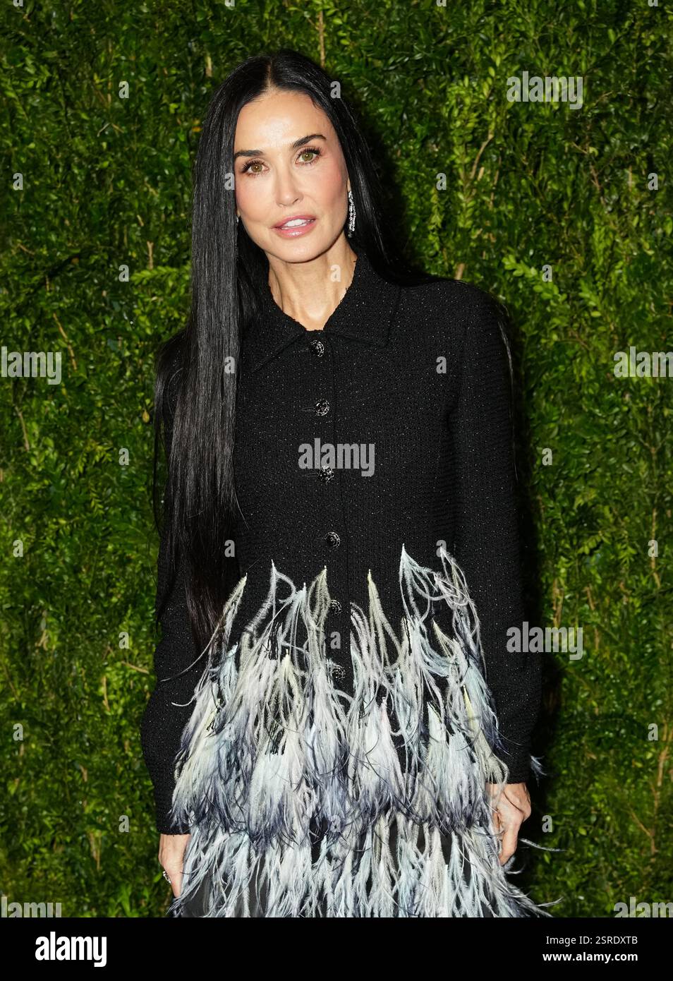 Demi Moore arriving for the Charles Finch and Chanel pre-Bafta party ...