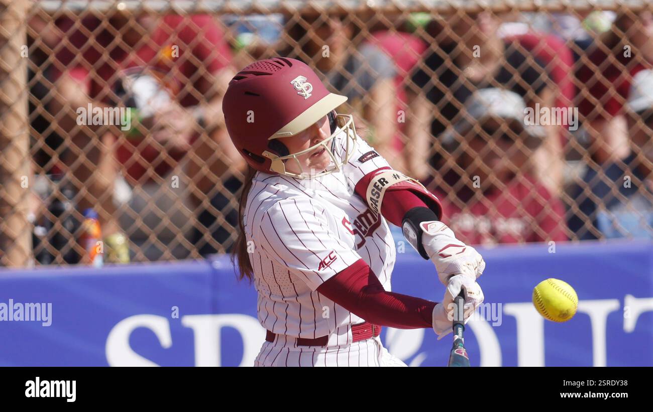 Florida St. outfielder Hallie Wacaser (1) during an NCAA softball game ...