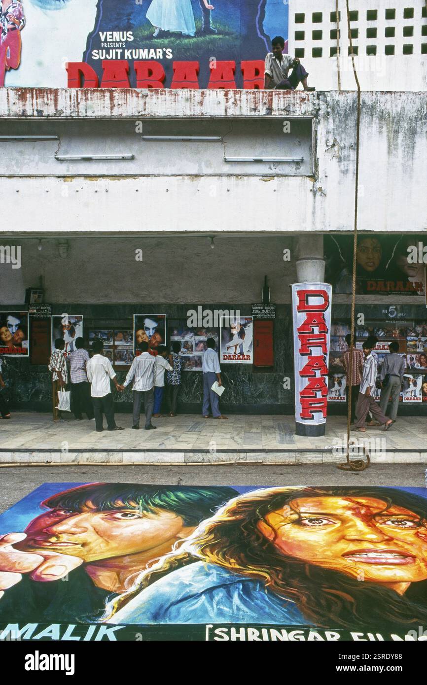 Bollywood film hoarding at cinema hall, Mumbai, Maharashtra, India ...