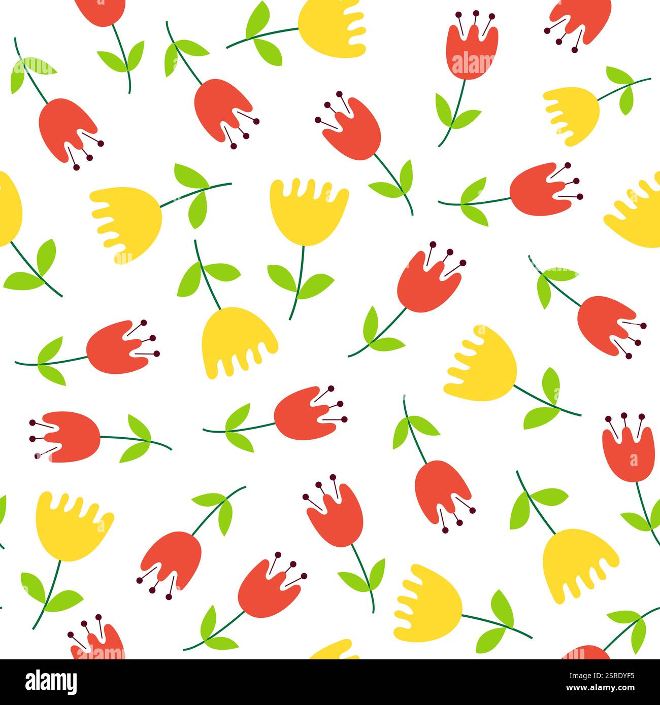 Bright colors floral motifs Stock Vector Images - Alamy