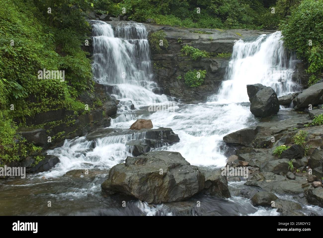 Malshej landscape in monsoon waterfall running down, Malshej Ghat ...