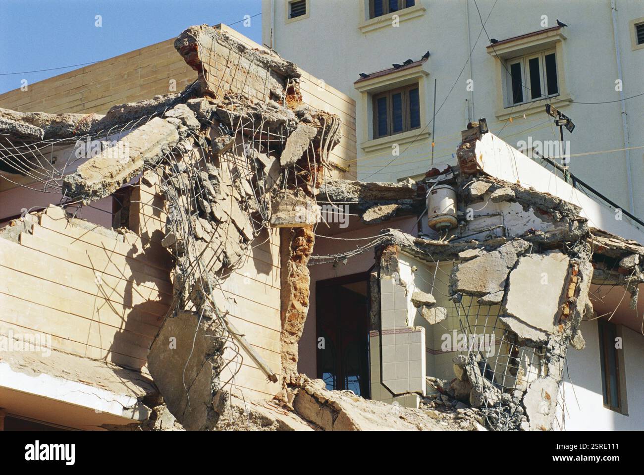 Manasi complex collapsed in earthquake, Ahmedabad, Gujarat, India, Asia ...