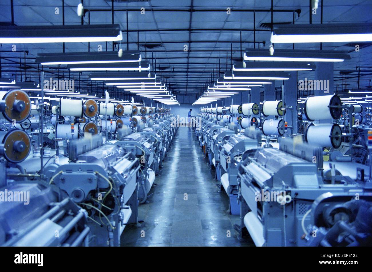 Textile weaving machines, India, Asia Stock Photo - Alamy