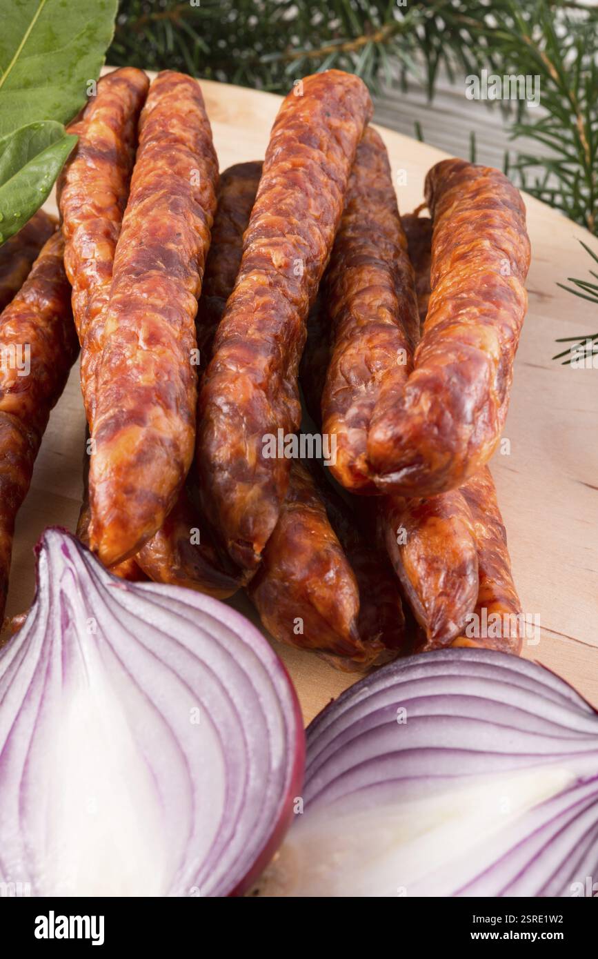Frankfurterki world to known and beloved thin small sausages Stock ...