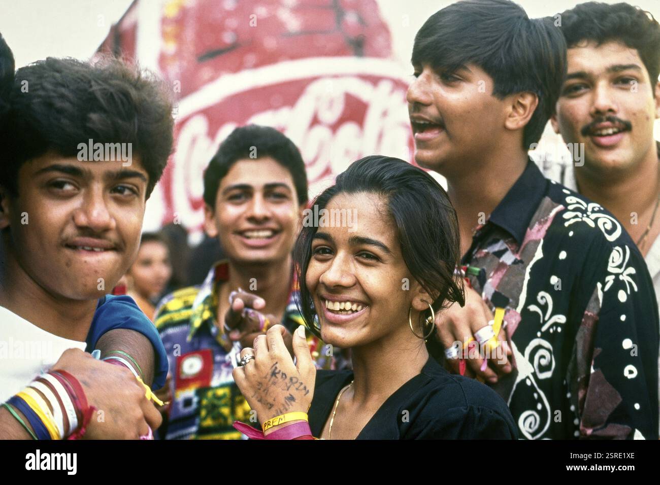 Young college students celebrating Friendship Day, Mumbai, Maharashtra ...