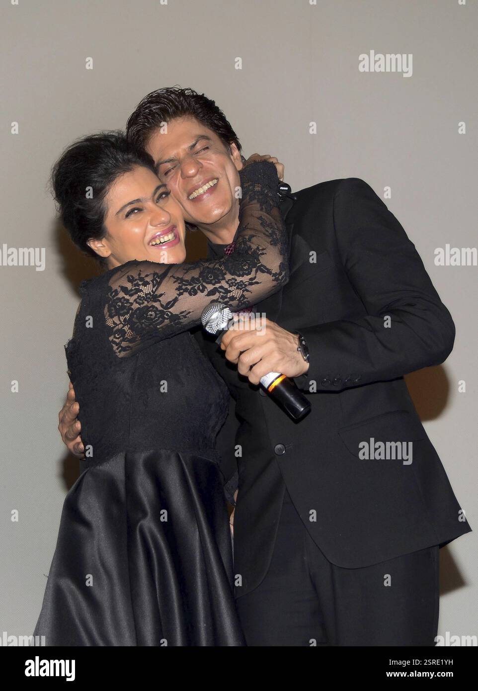 Bollywood actors Shahrukh Khan Kajol Devgan Maratha Mandir theatre ...