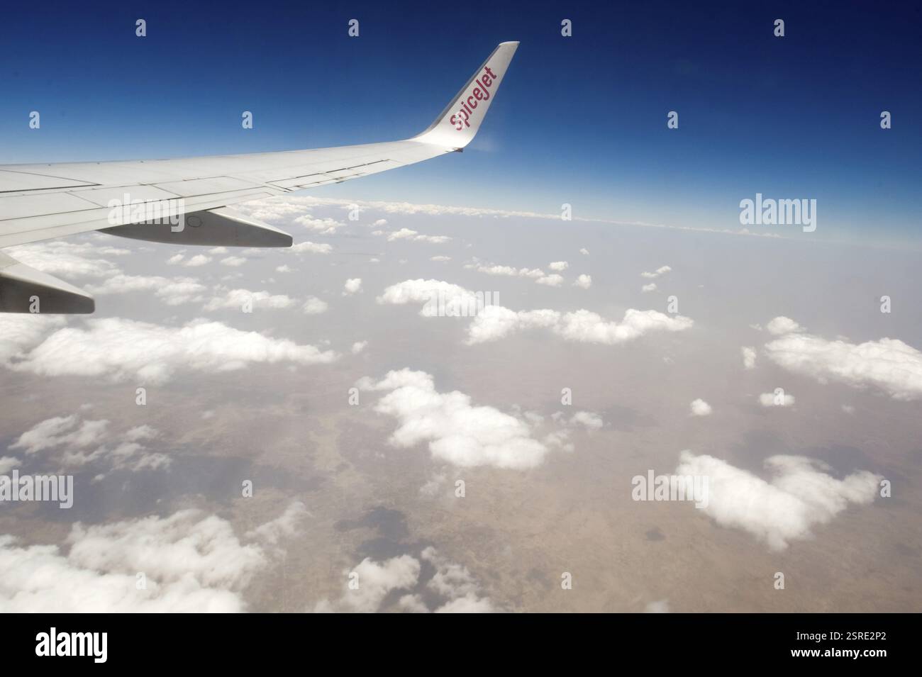 Top view from plane window, India, Asia Stock Photo - Alamy