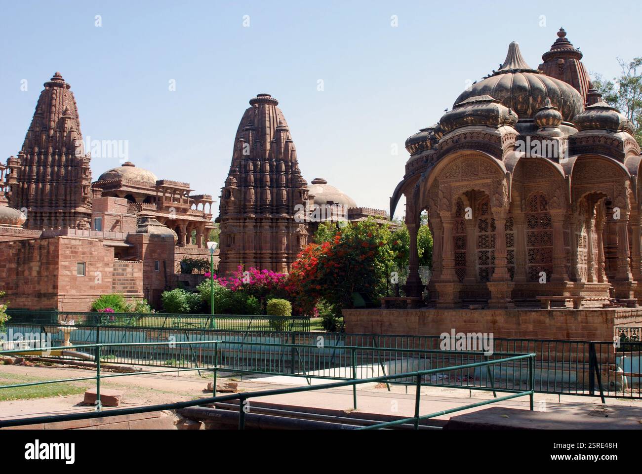 Chhattrian or cenotaphs of old rulers of Marwar in Mandor Mandore ...