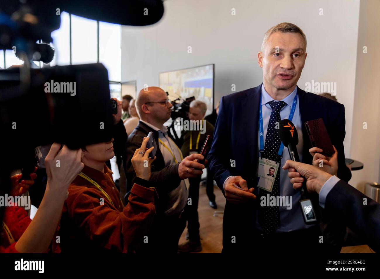 Munich, Germany. 15th Feb, 2025. VITALI KLITSCHKO, mayor of Kyiv, at the Ukrainian lunch at the ...