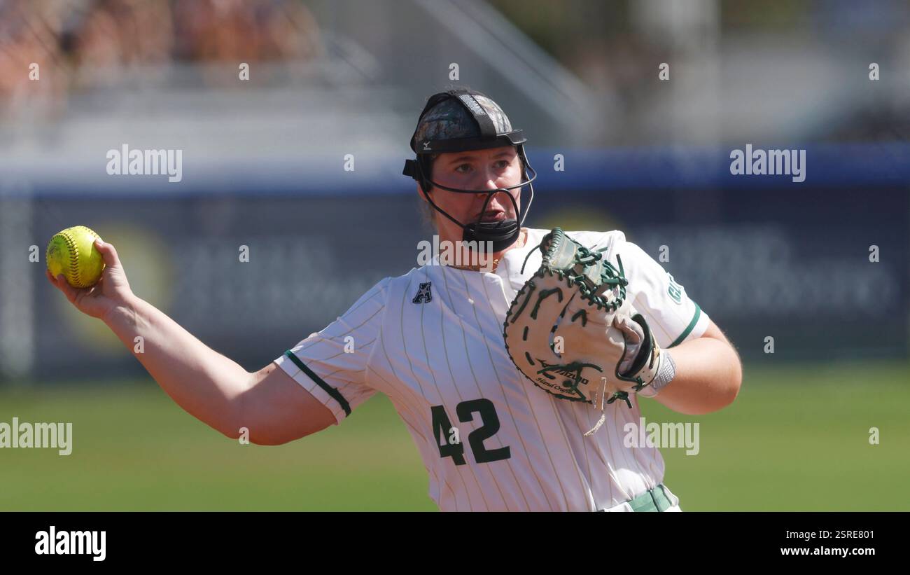 Charlotte infielder Riley Gilmore (42) during an NCAA softball game ...