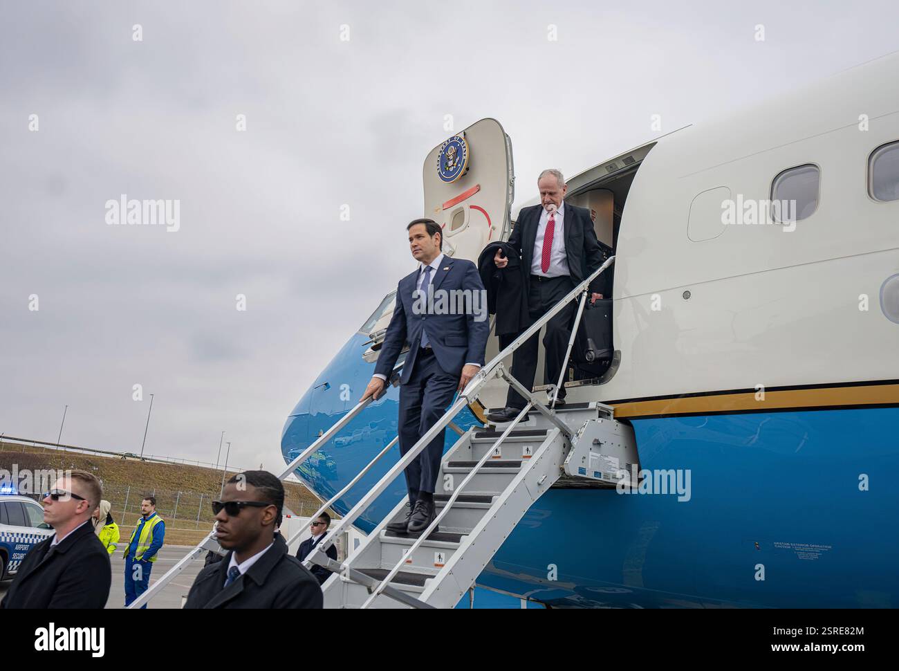 Secretary Marco Rubio arrives at Munich International Airport in Munich ...