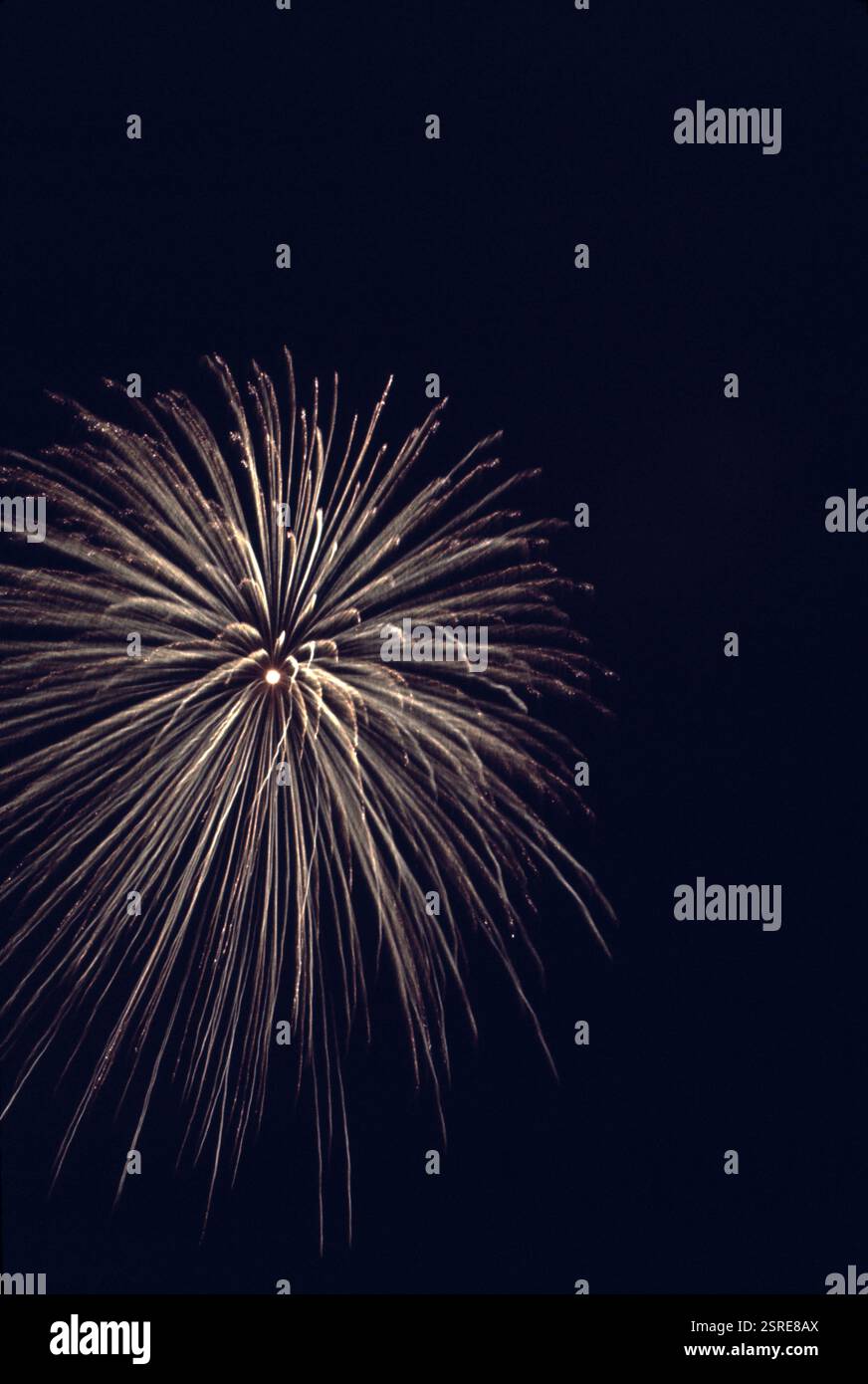 Long Beach CA USA July 4, 1982. Beautiful fireworks display in the Long ...