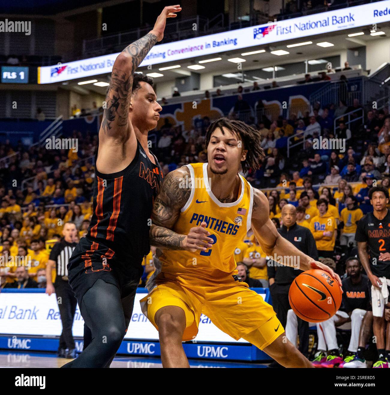 Pittsburgh, Pennsylvania, USA. 15th Feb, 2025. Pitt Panthers forward ...