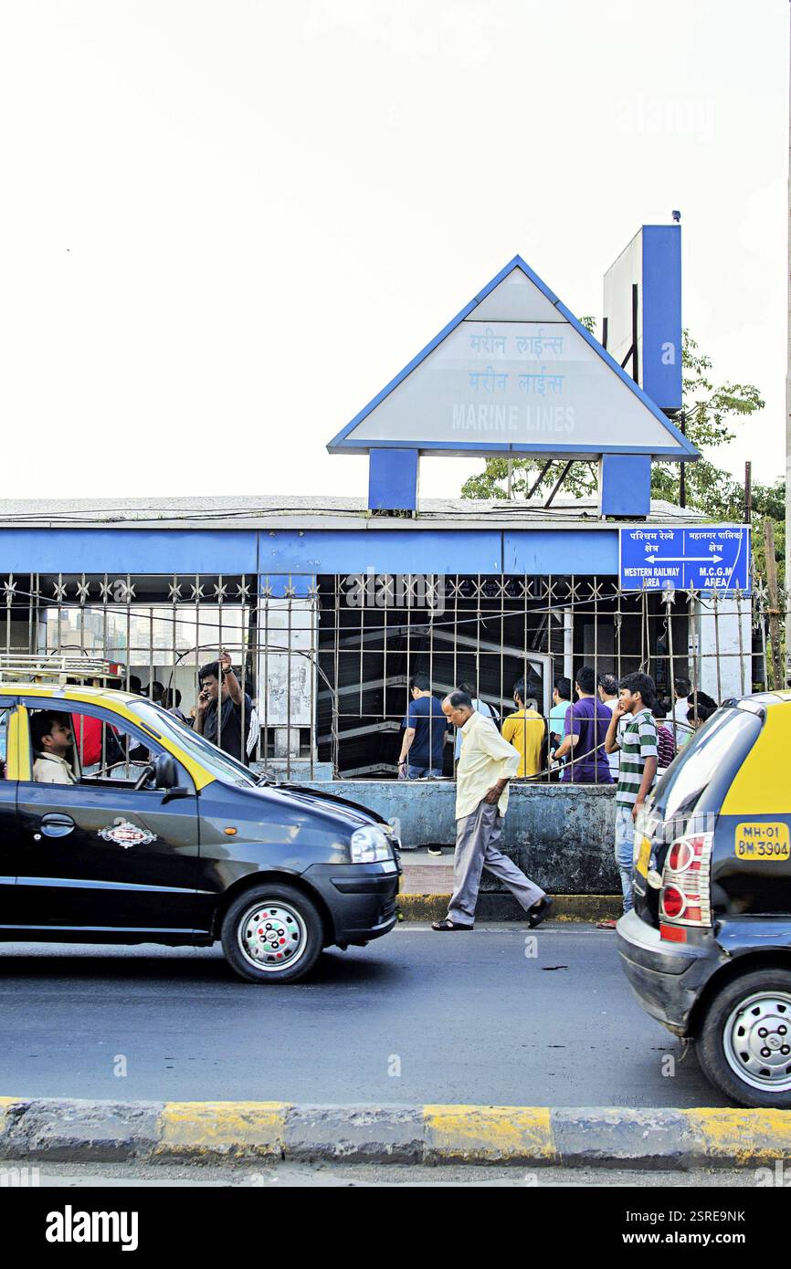 Marine lines railway station, Mumbai, Maharashtra, India, Asia Stock ...