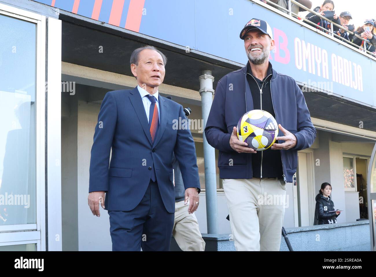 Saitama, Japan. 15th Feb, 2025. (L-R) Hiromi Hara, Jurgen Norbert Klopp Football/Soccer : 2025 ...