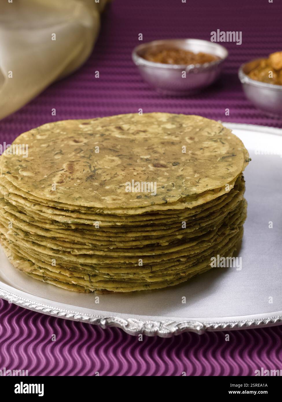 Indian bread methi thepla, India, Asia Stock Photo - Alamy