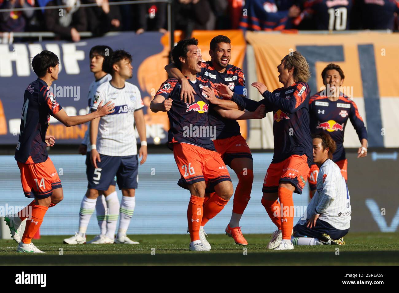 Saitama, Japan. 15th Feb, 2025. RBRB Omiya Ardija team group Football/Soccer : 2025 J2 League ...
