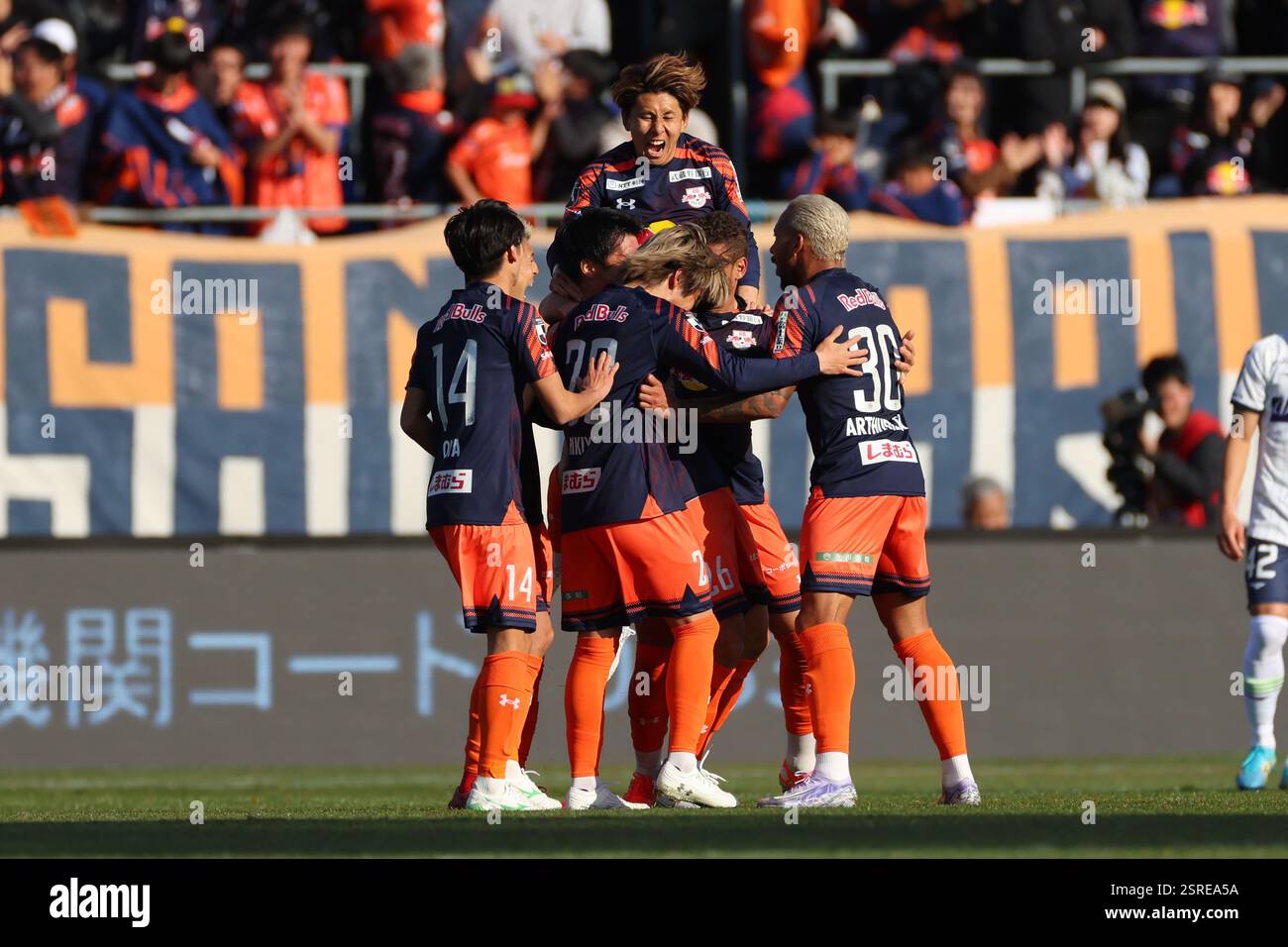Saitama, Japan. 15th Feb, 2025. RBRB Omiya Ardija team group Football/Soccer : 2025 J2 League ...