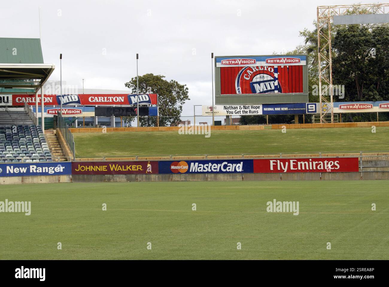Ads at WACA cricket ground, Perth, Australia, Oceania Stock Photo - Alamy