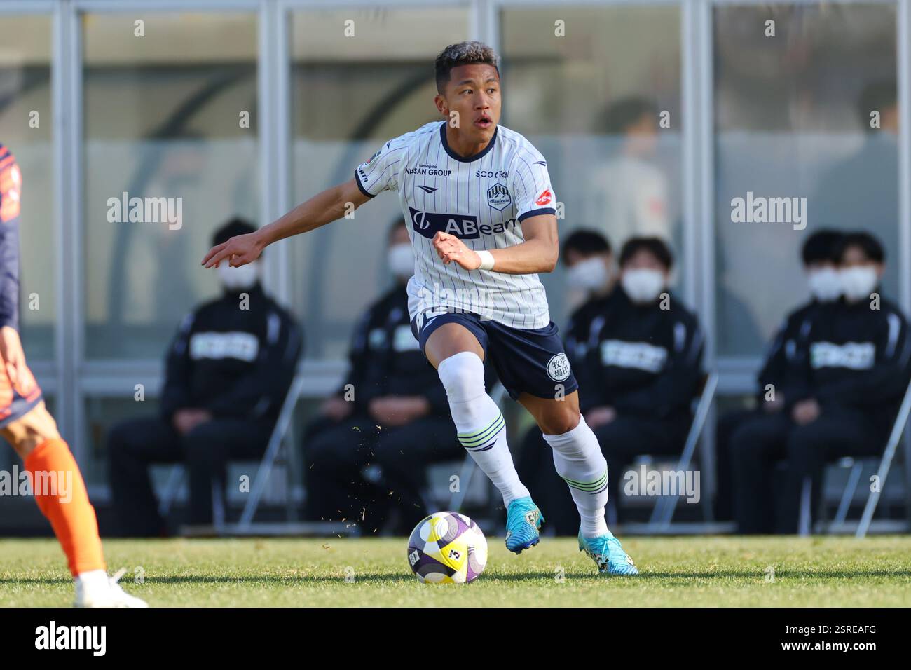 Saitama, Japan. 15th Feb, 2025. Zain Issaka (Montedio) Football/Soccer : 2025 J2 League match ...