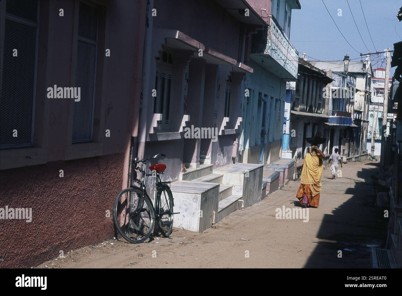 Narrow lane of Marwari village, Malwada, Rajasthan, India, Asia Stock ...