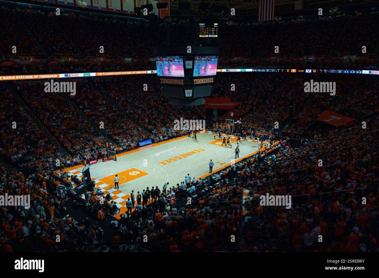 February 15, 2025: Elevated view of the NCAA basketball game between ...