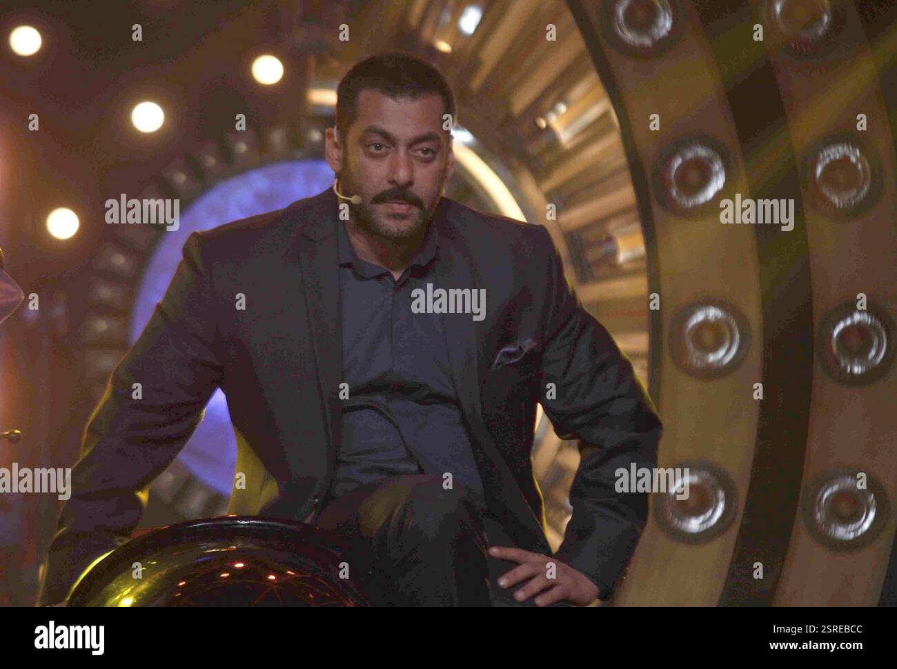 Bollywood actor Salman Khan on the sets of Bigg Boss season 9 during ...