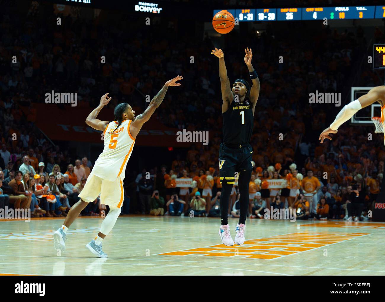 February 15, 2025: Jason Edwards (1) of the Vanderbilt Commodores ...