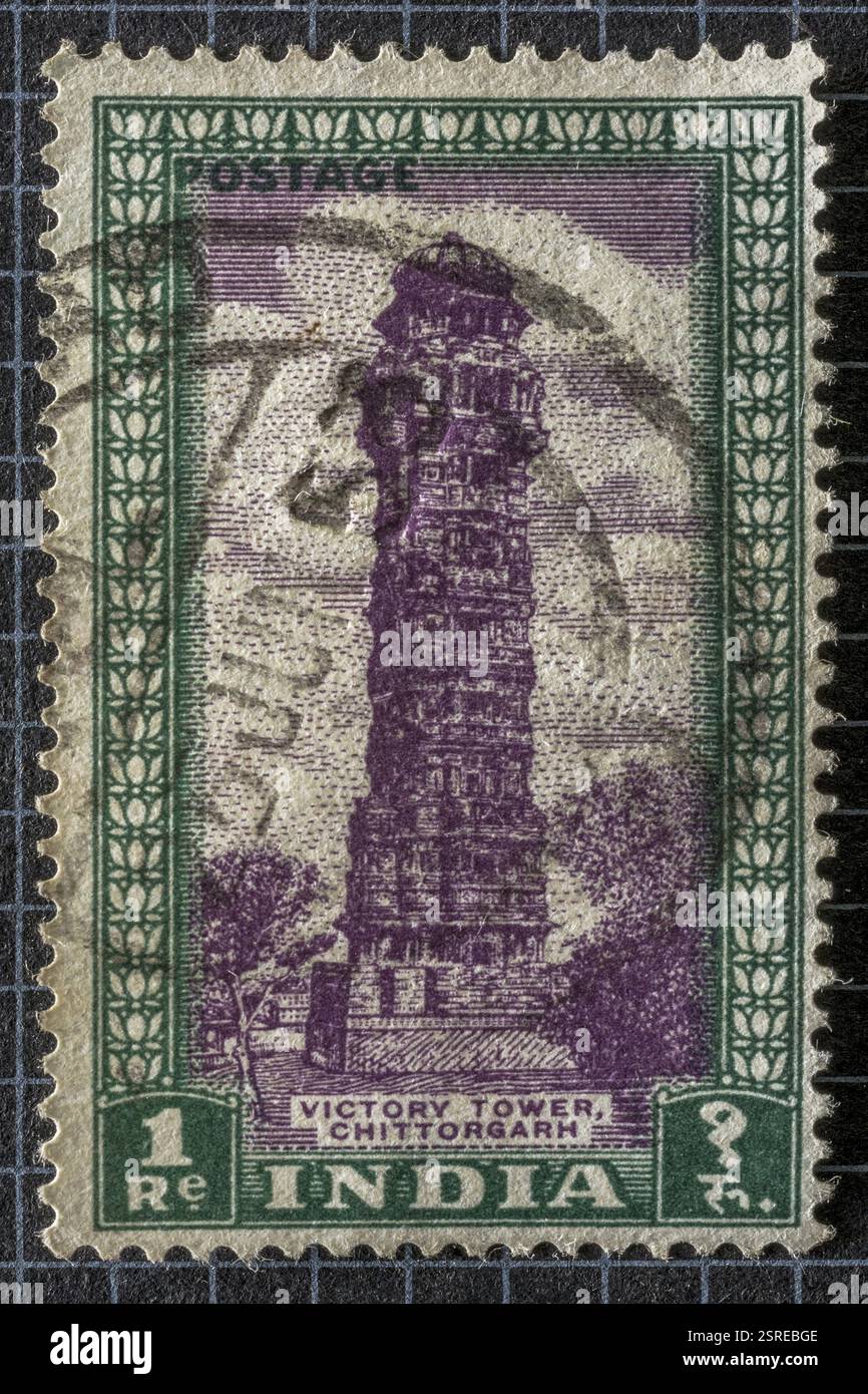 Indian postage stamp of one rupee hi-res stock photography and images ...