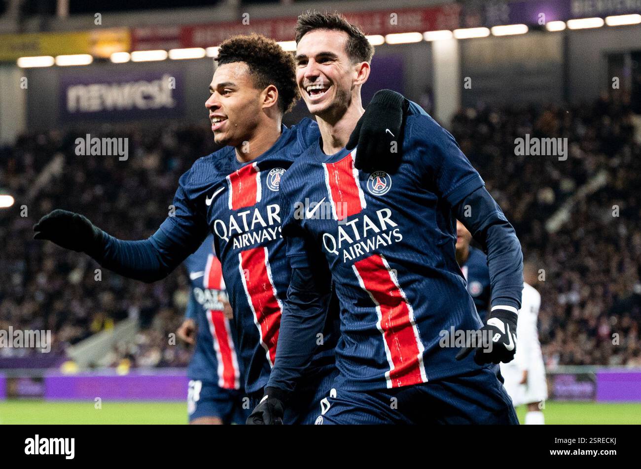 Toulouse, France. 15th Feb, 2025. Fabien Ruiz Celebrating his Goal with ...