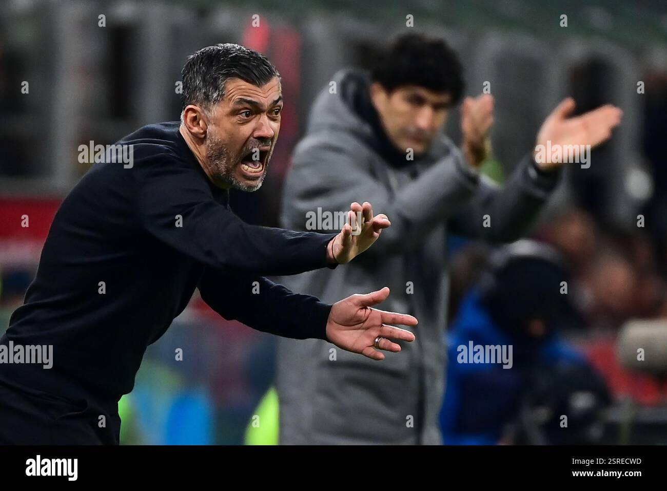 AC Milan's Portuguese coach Sergio Conceicao reacts during the Italian ...