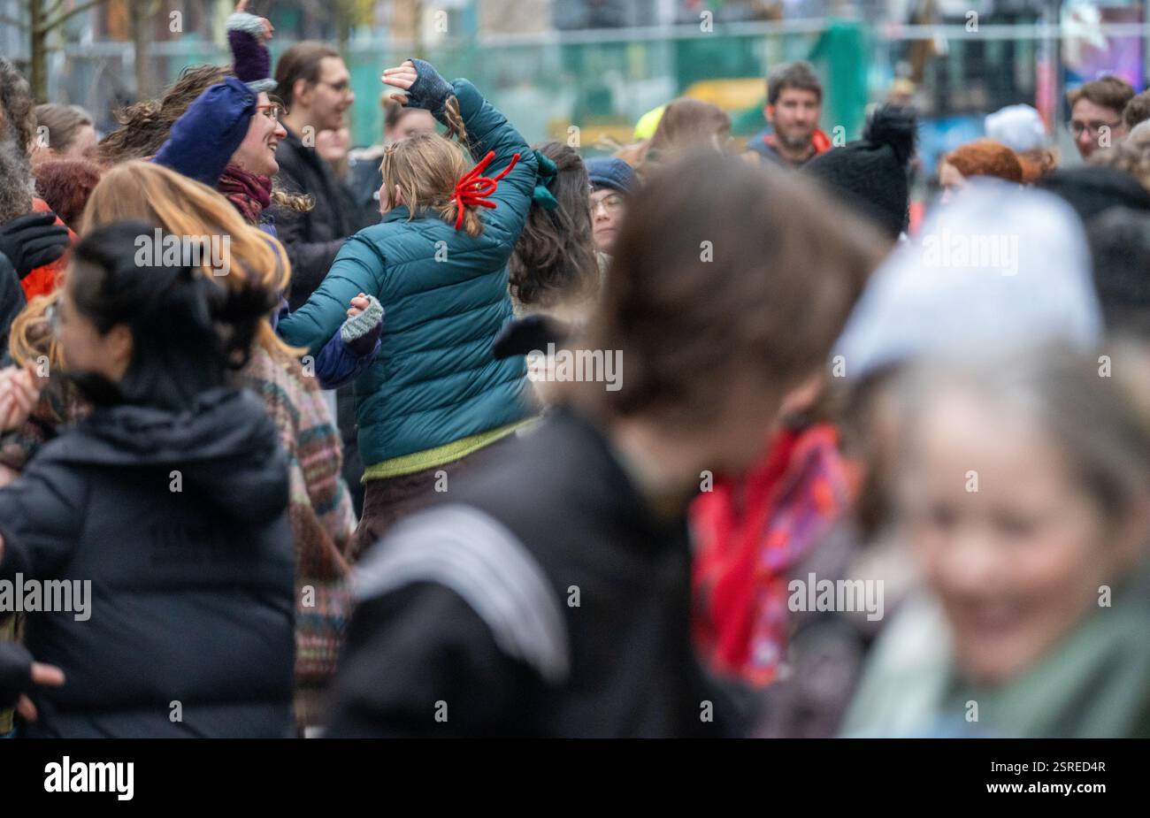 Glasgow, UK. 15th Feb, 2025. Highland dancers, Caragh MacKinnon and ...