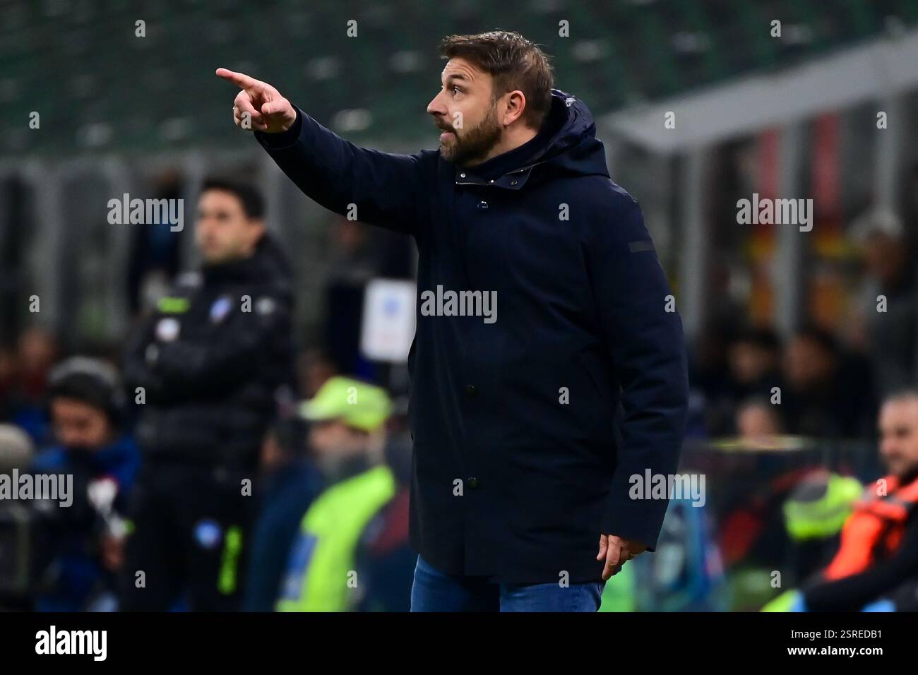 Hellas Verona's Italian head coach, Paolo Zanetti during the Italian ...