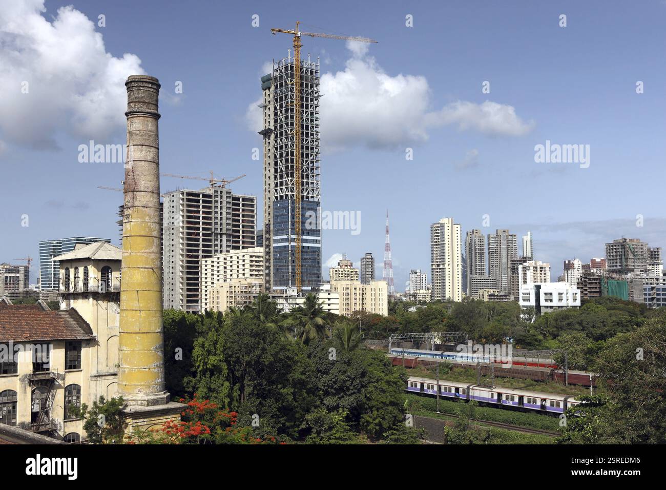 Old structure and new construction at dadar and lower parel, Bombay ...