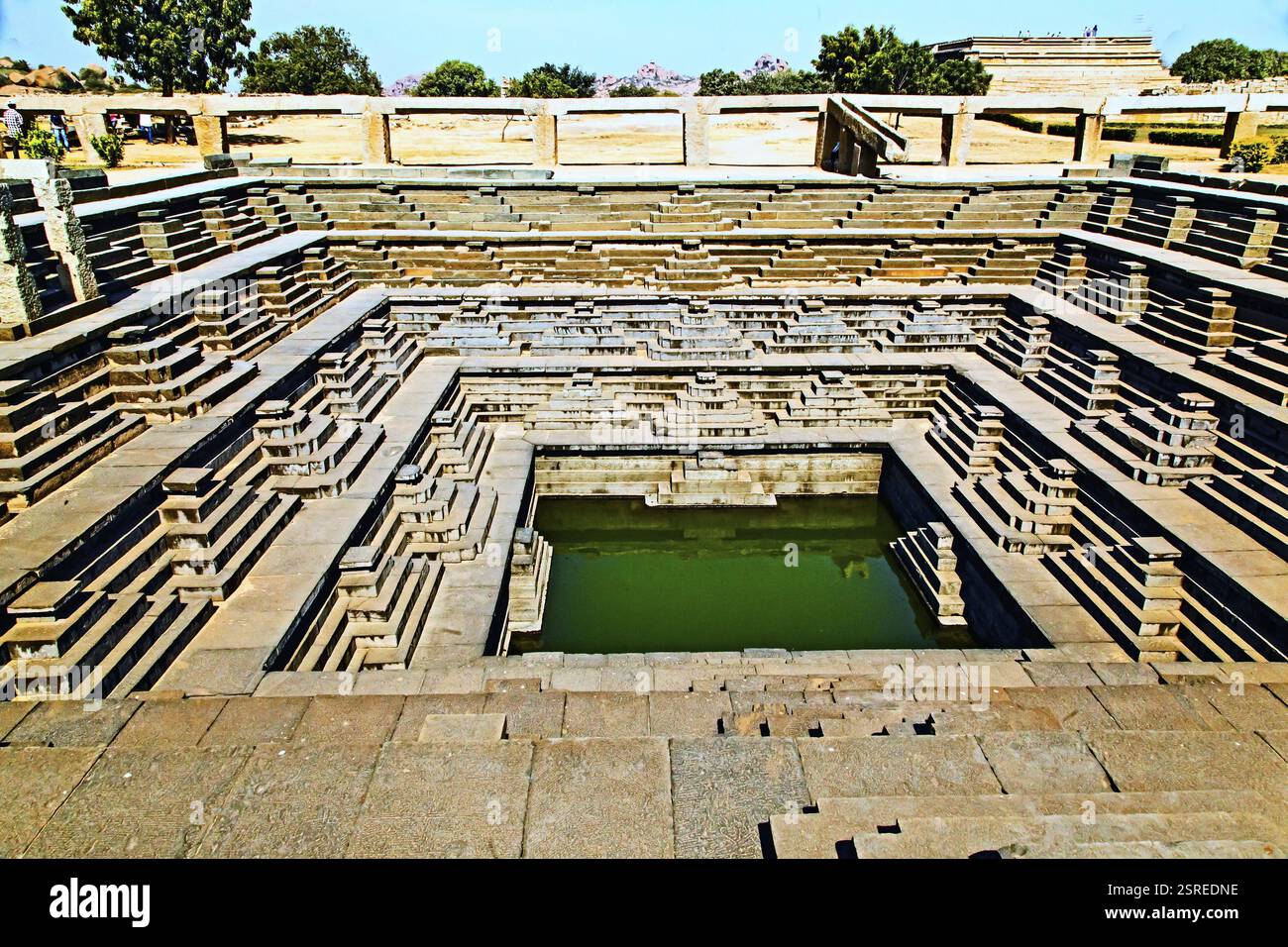 Pushkarani sacred water tank, Hampi, Karnataka, India, Asia Stock Photo ...