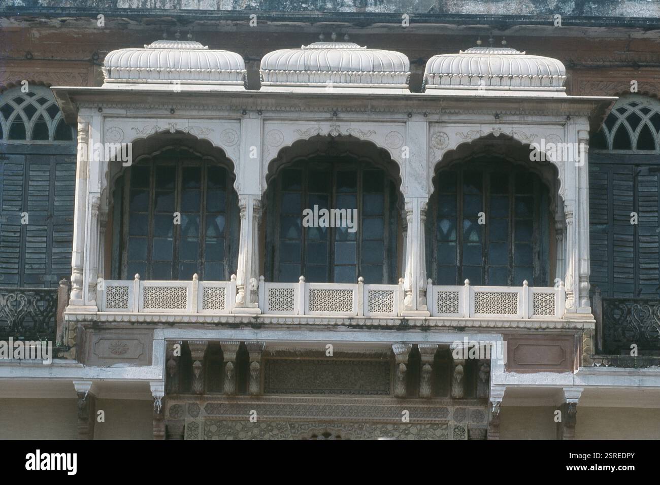 Balcony of Palace, Ramnagar Fort, Varanasi, Uttar Pradesh, India, Asia ...
