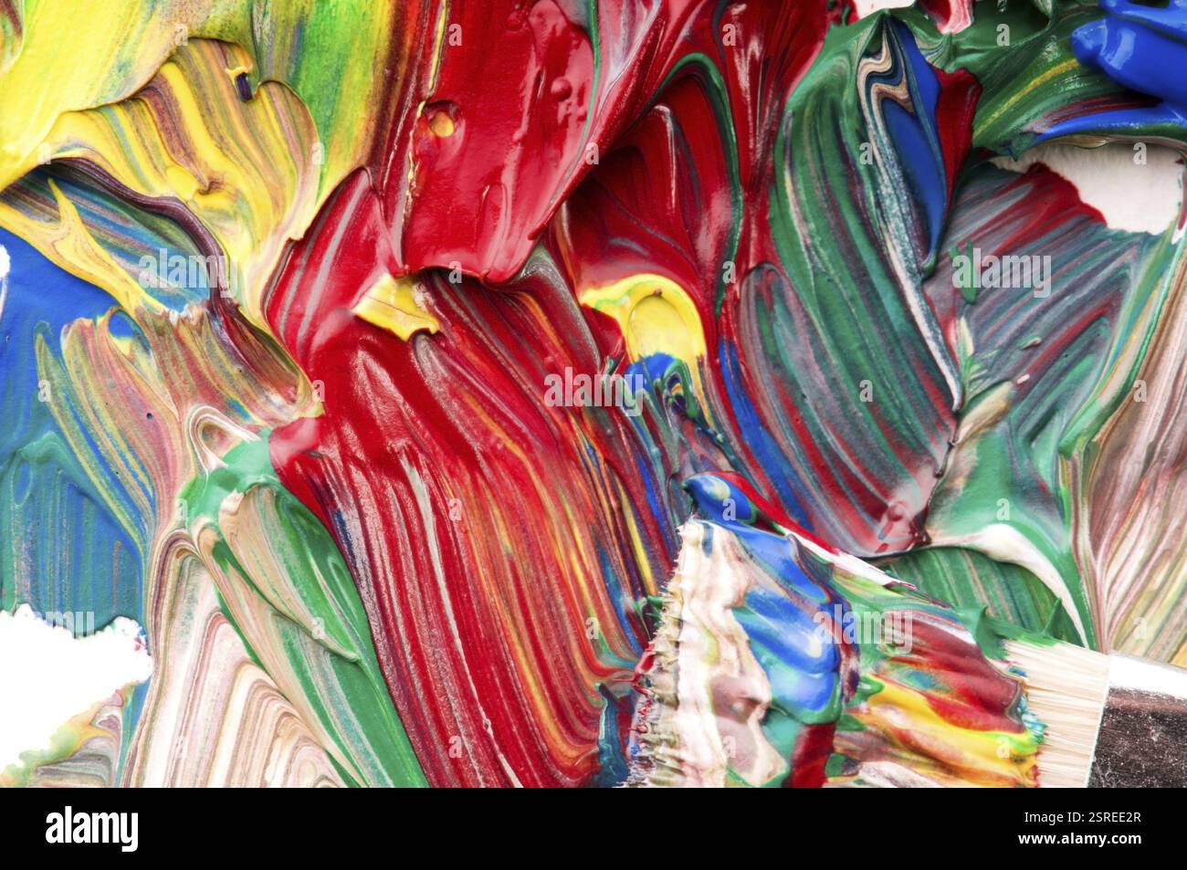 Brush mixing paint on hi-res stock photography and images - Alamy