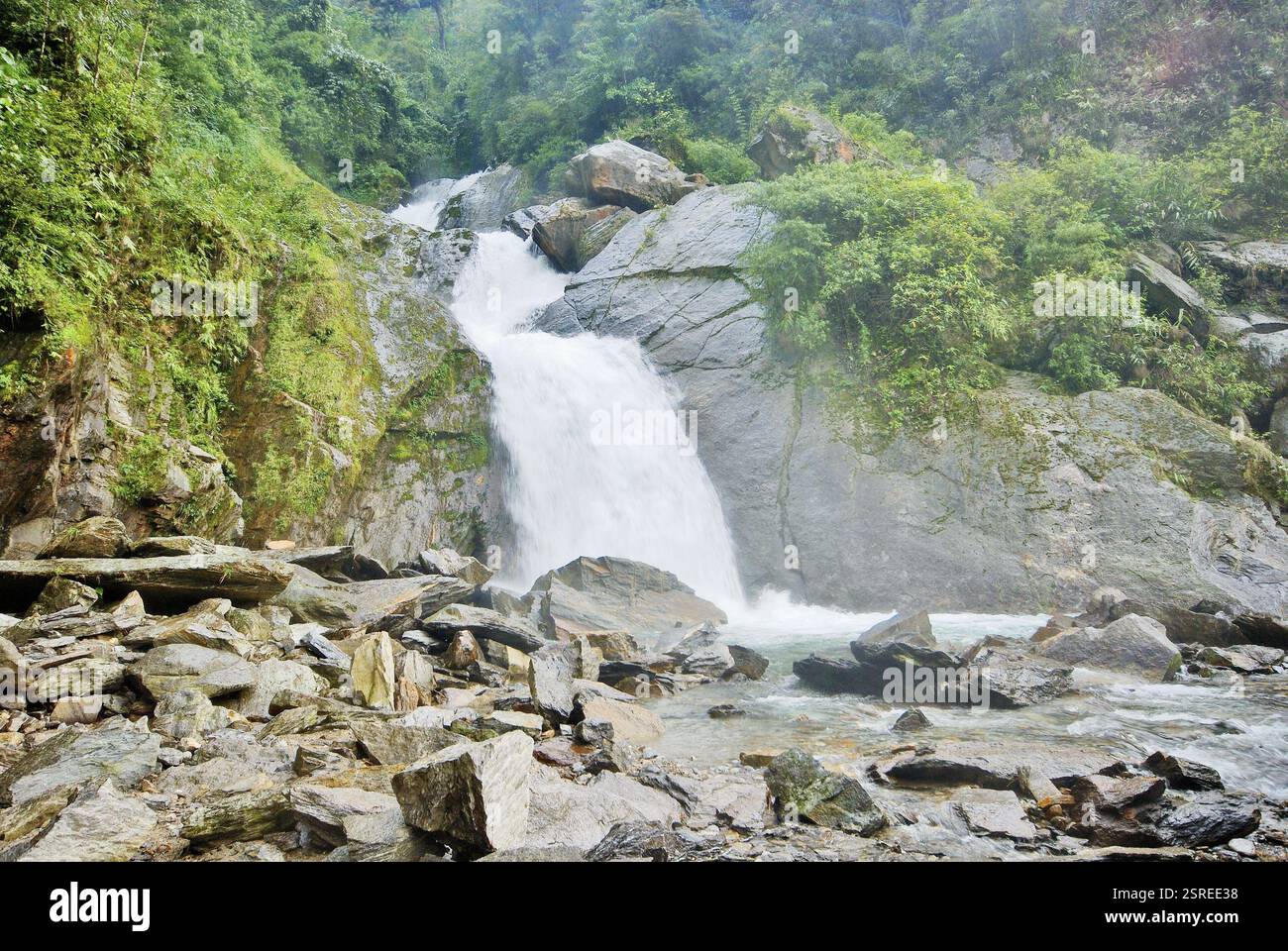 Bhim Nala fall, North Sikkim, India, Asia Stock Photo - Alamy