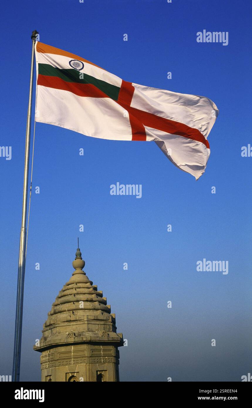 Flags flying on Navy Day at Gateway of India, Bombay Mumbai ...