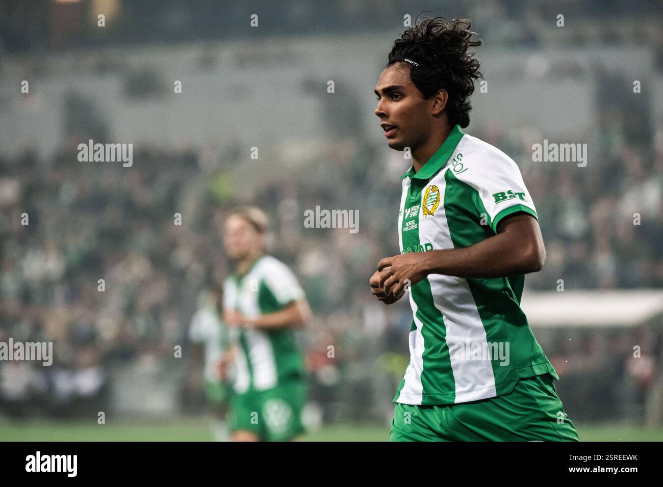 Stockholm, Sverige. 15th Feb, 2025. 250215 Hammarbys Jonathan Karlsson ...