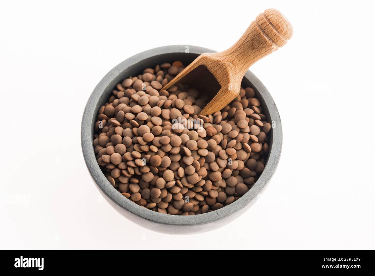 Lentils Isolated on White Background Stock Photo - Alamy