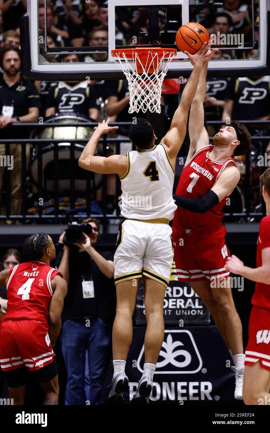 WEST LAFAYETTE, IN - FEBRUARY 15: Wisconsin Badgers forward Carter ...