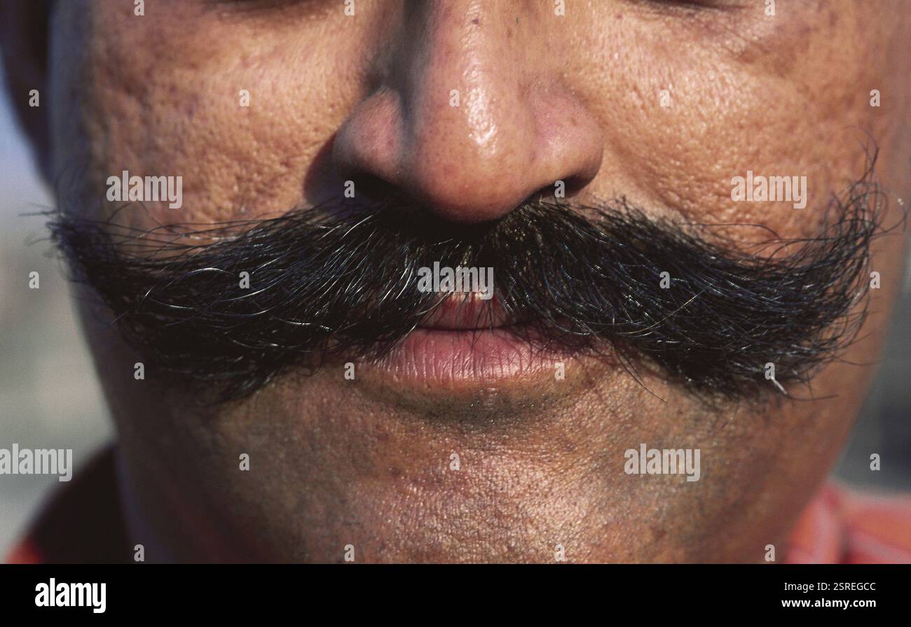 Moustache of thirty nine year old man MR#202 Stock Photo - Alamy