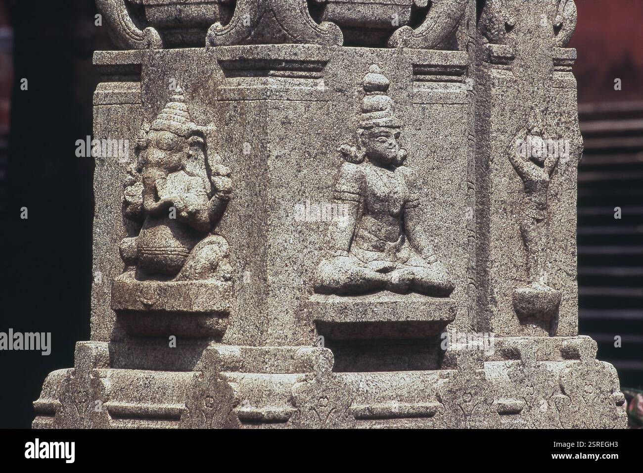 Carved pillar at Government Museum, Chennai, Tamil Nadu, India, Asia ...