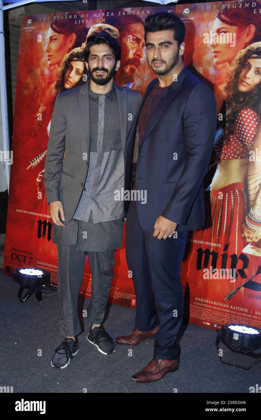 Bollywood actors Harshvardhan Kapoor and Arjun Kapoor during the red ...