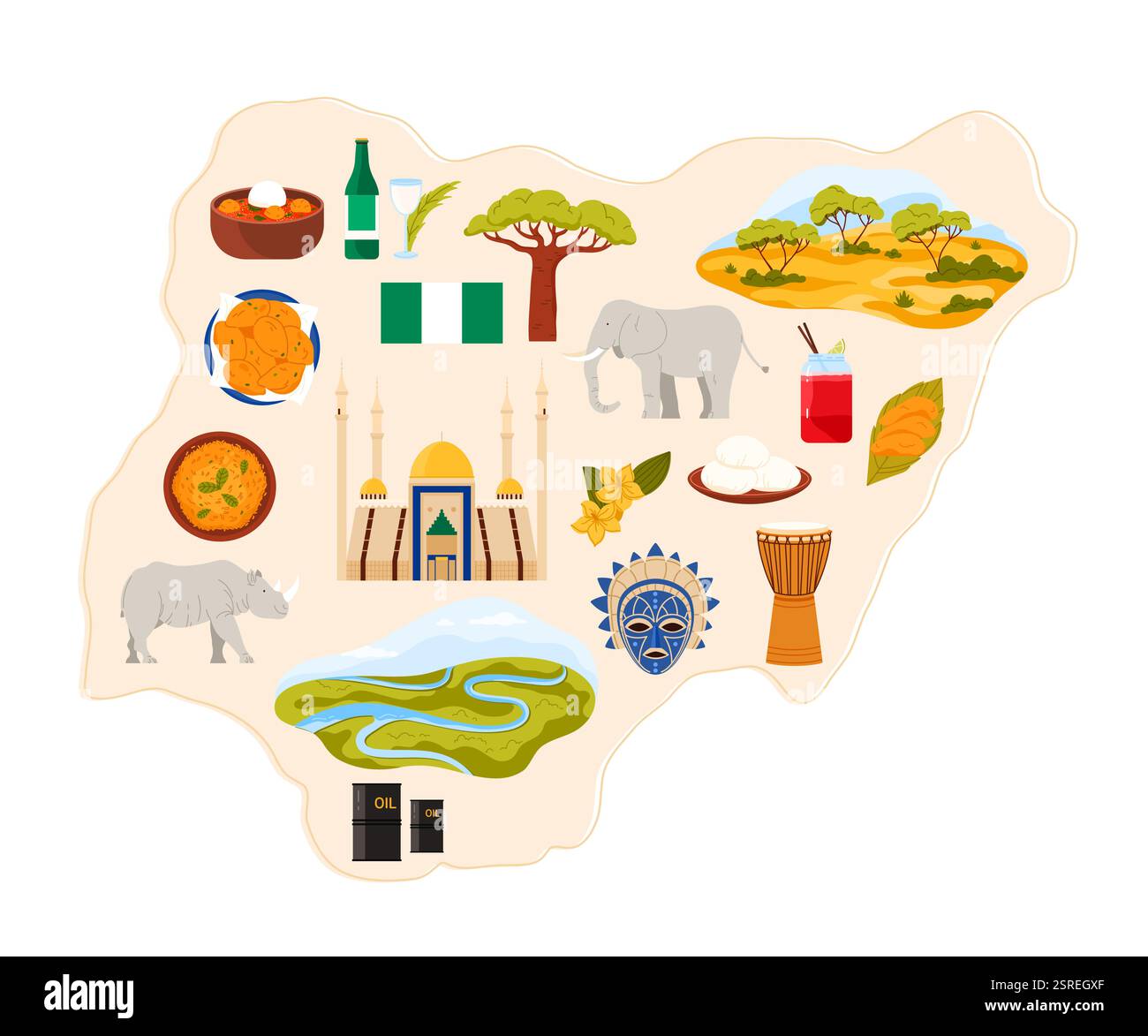 Nigeria Tourist Attractions Map Nigeria+Safari | Tourist Attractions