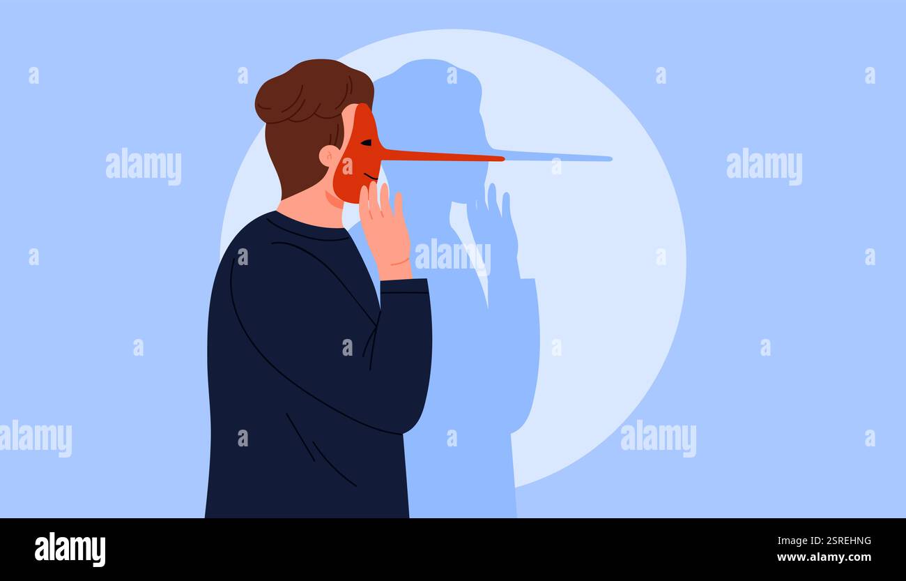 Hypocrisy and deception, hiding truth and lies of hypocrite ...