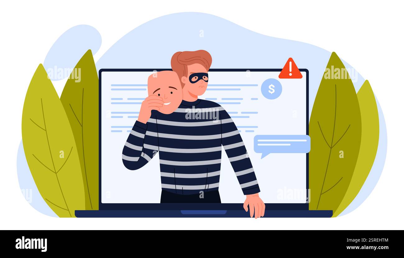 Hacker Attack Online Fraud And Internet Phishing Personal Account And Data Protection Man