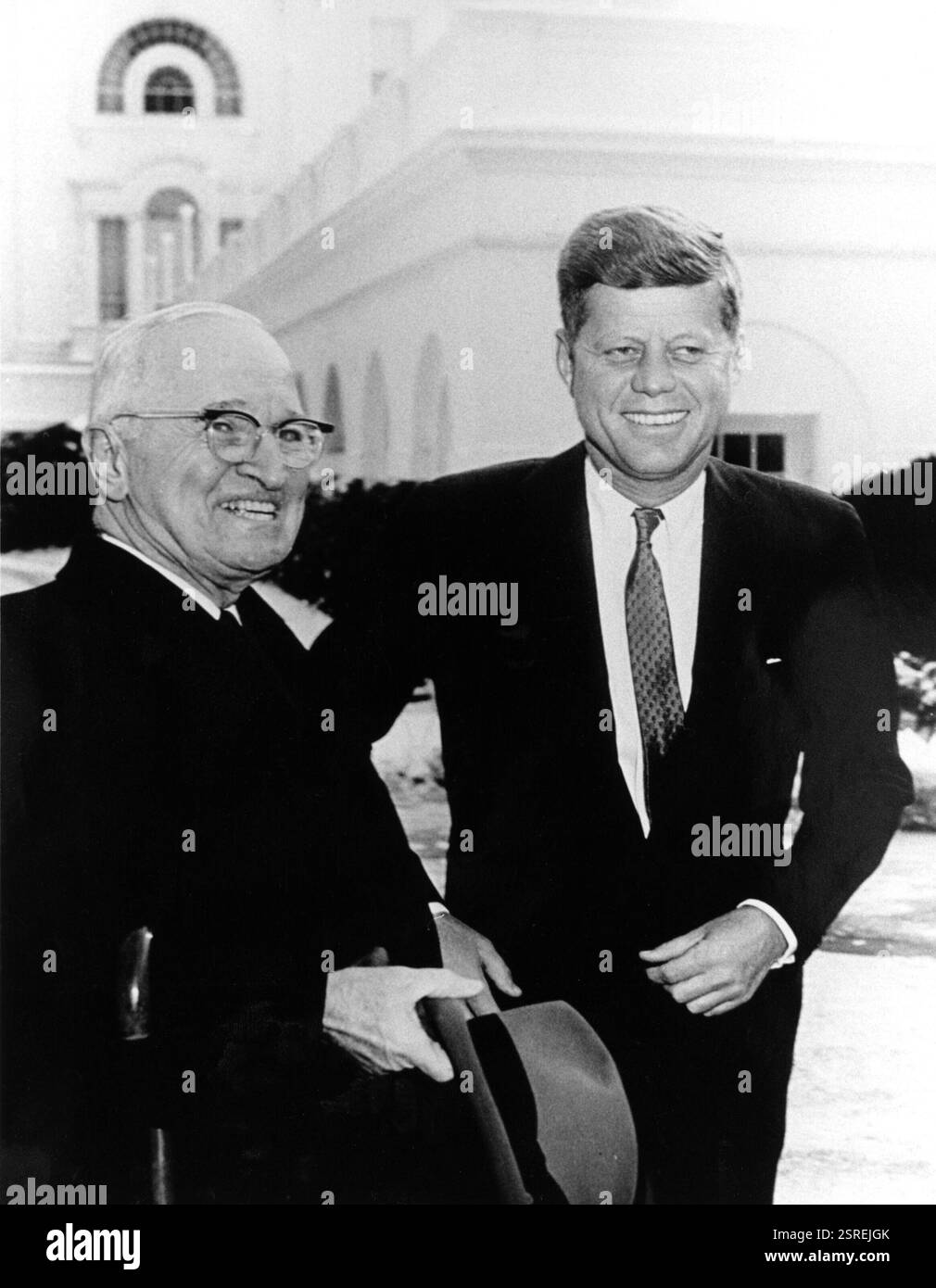AR6284-D 21JAN1961 President Kennedy and former President Harry S ...