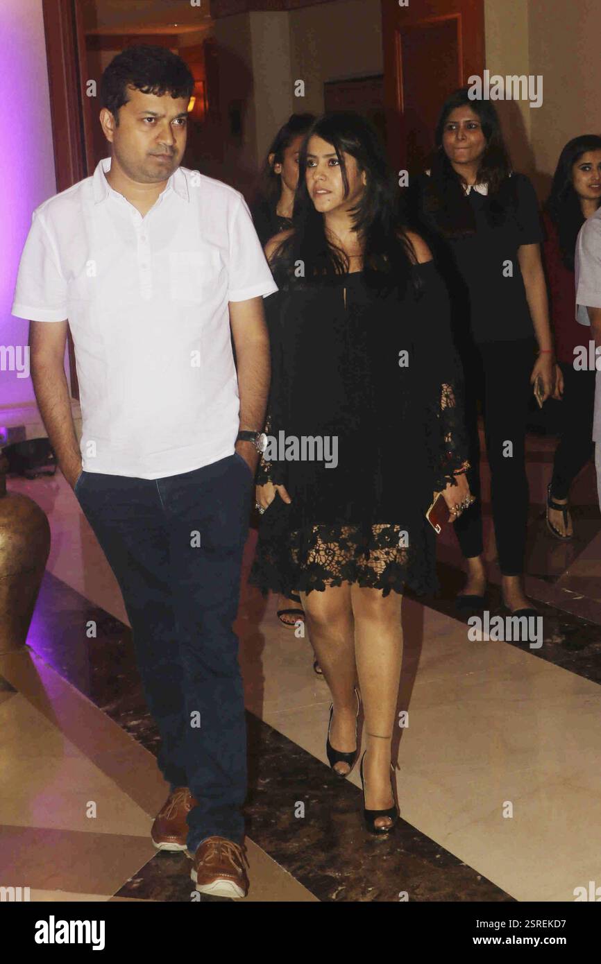 Bollywood filmmaker Ekta Kapoor press conference of Star Plus channel ...